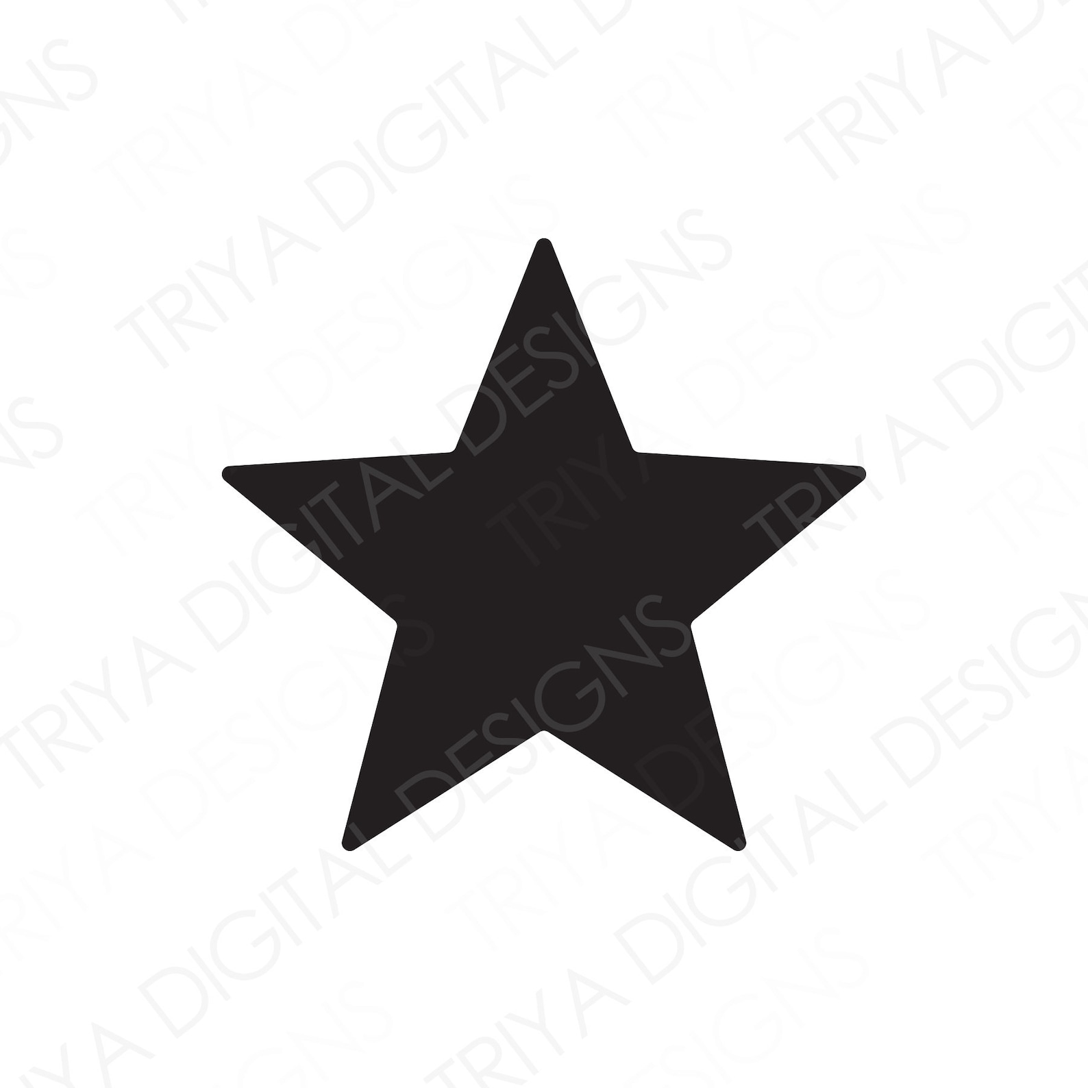Star SVG Cut File Rounded Star SVG Files Instant Digital - Etsy