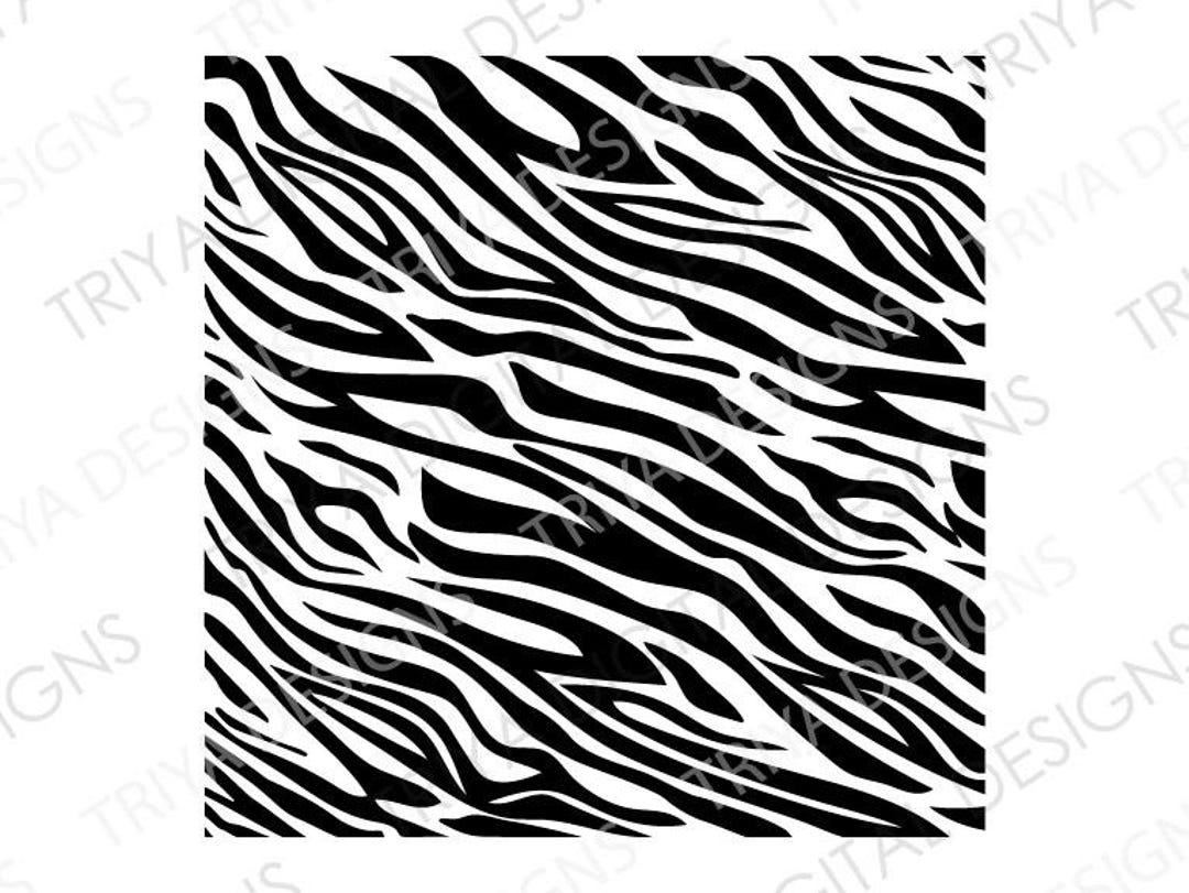 Zebra Print SVG Cut File | Zebra Stripes Print PNG File, Black Animal ...