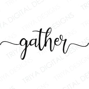 Gather SVG Cut File Autumn Thanksgiving Family Give - Etsy