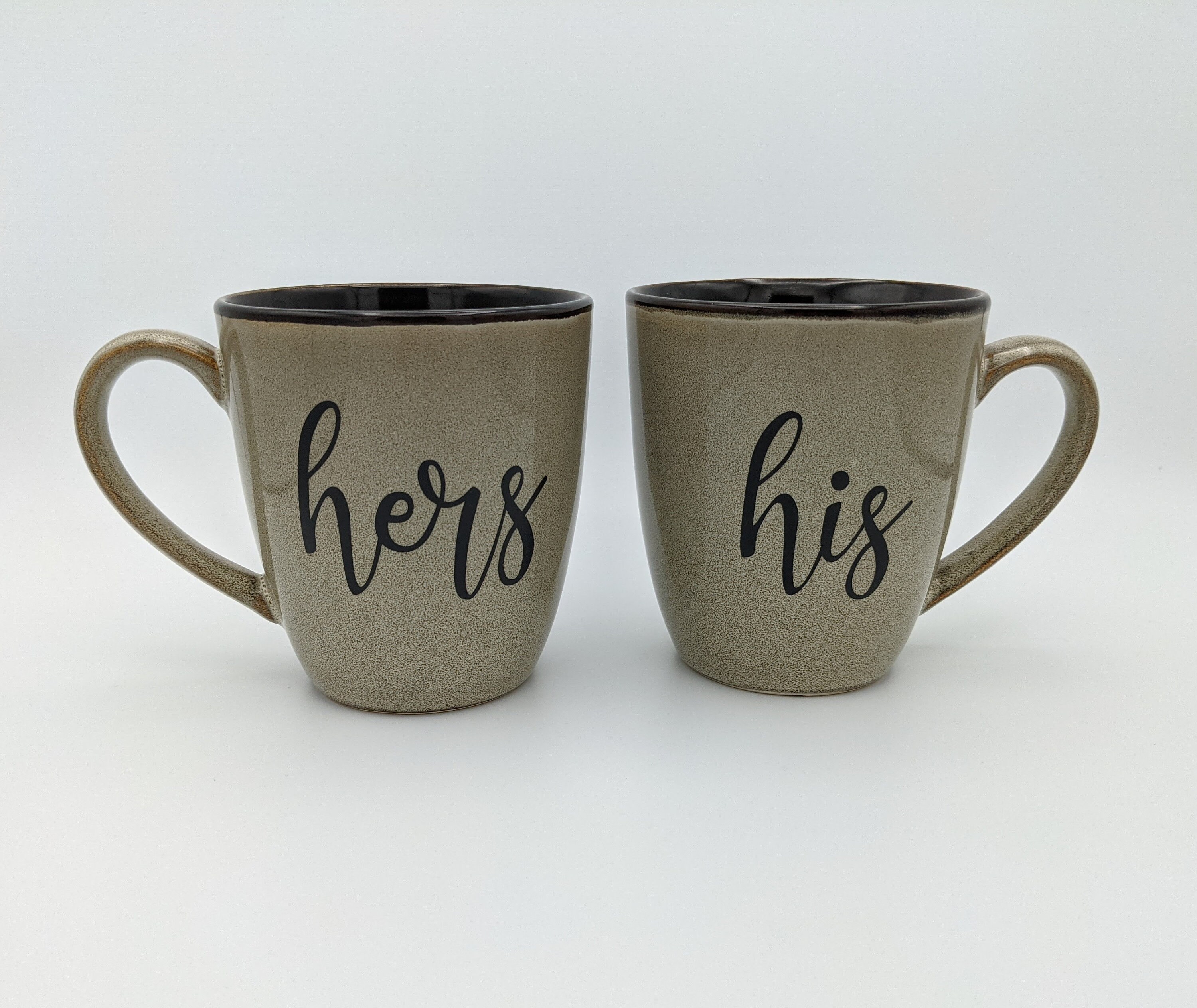 His and Hers SVG Cut File | His & Hers PNG | Hand Lettered Cursive Text ...
