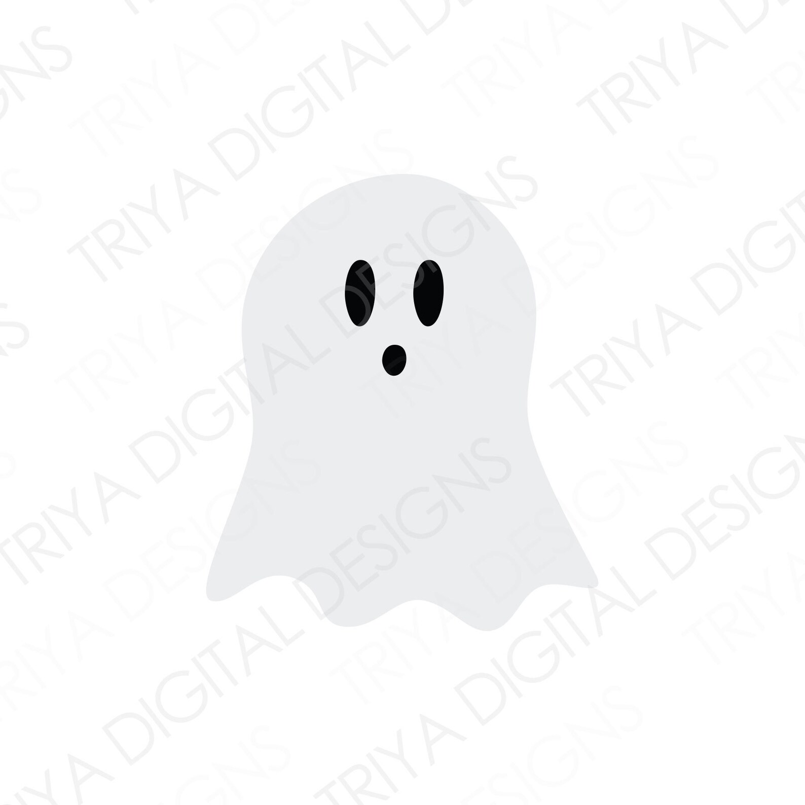 Ghost SVG Cut File Halloween Ghost Cute Ghost Grey Ghost - Etsy