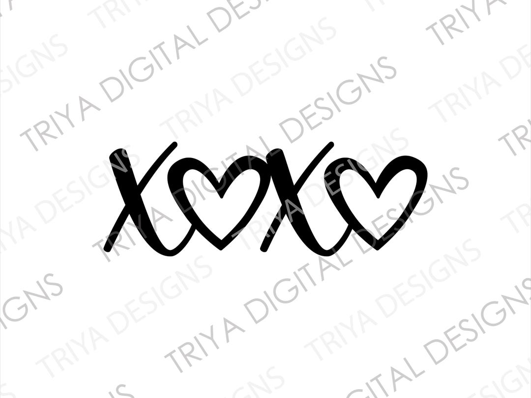 Xoxo With Hearts SVG Cut File | Love, Wedding SVG Cut Files | Valentine ...