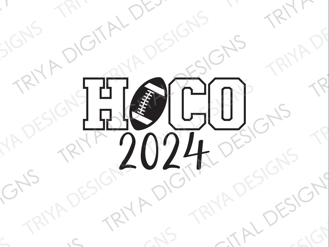 Hoco 2024 SVG Cut File Homecoming, Sports, American Football, Ball Clip ...