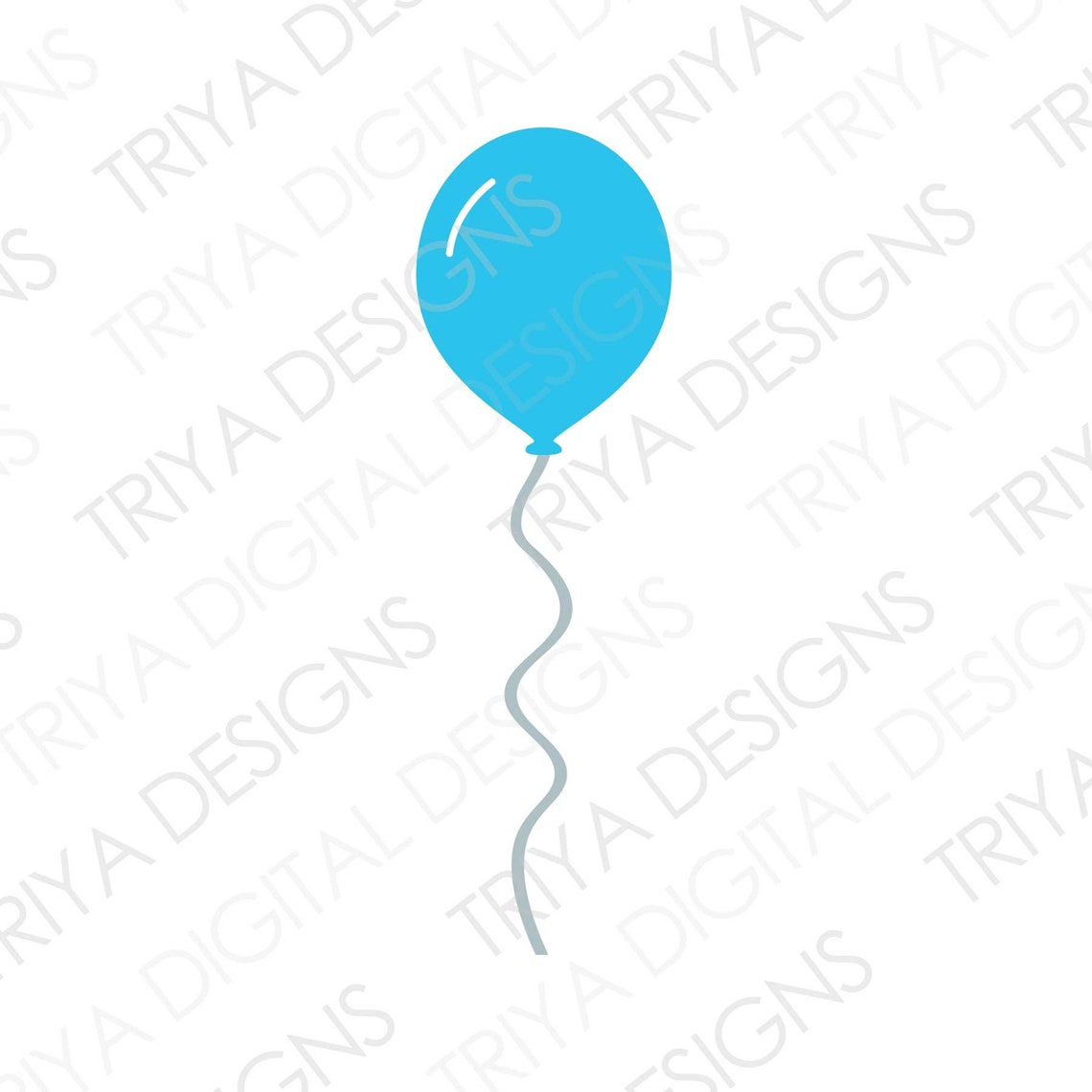 Balloon SVG Cut File Party Celebration Blue Balloon - Etsy