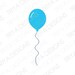 Balloon SVG Cut File Party, Celebration, Blue Balloon, Balloon With ...