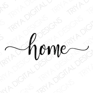 Home SVG Home Wall Print, Home With Tails, Fancy Home PNG Hand Lettered ...