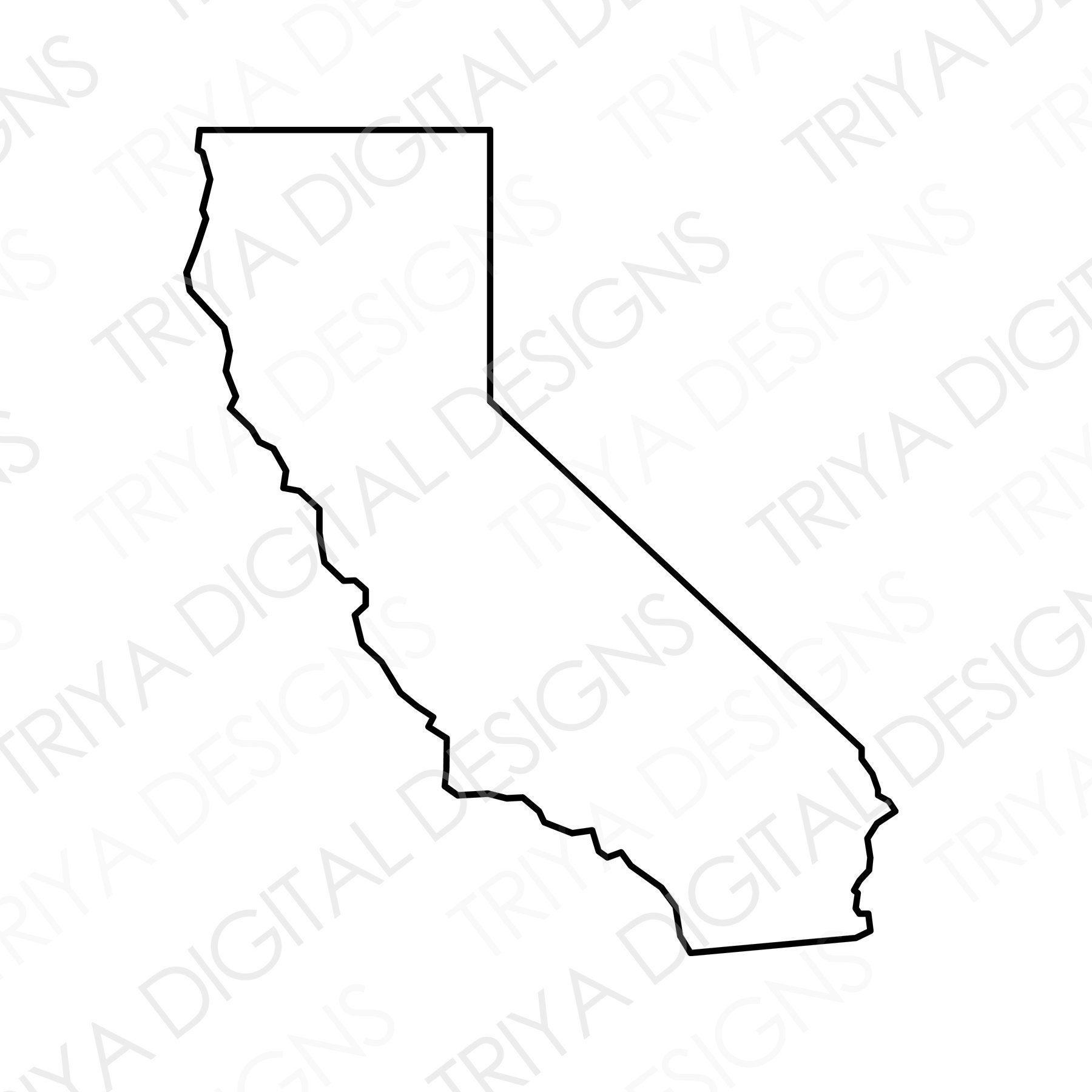 California SVG Bundle California Outline With Text State - Etsy