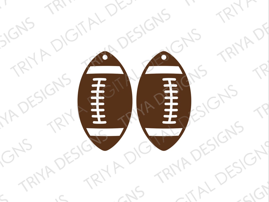 Football Earrings SVG Cut Files | Football PNG Print Then Cut File ...