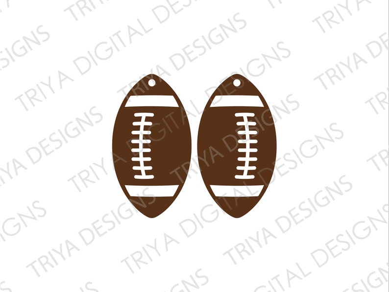Football Earrings SVG Cut Files | Football PNG Print Then Cut File ...