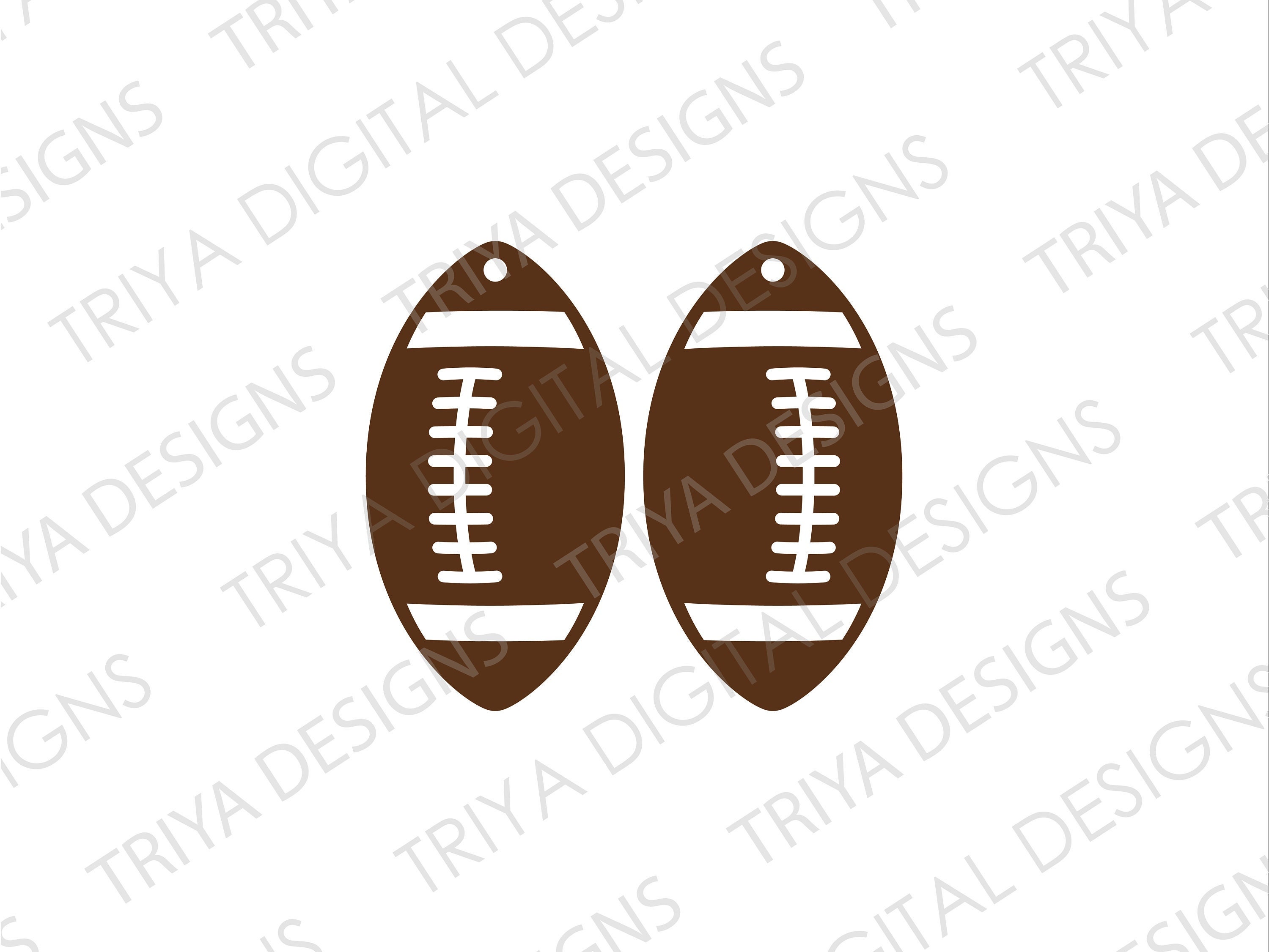 Football Earrings SVG Cut Files | Football PNG Print Then Cut File ...