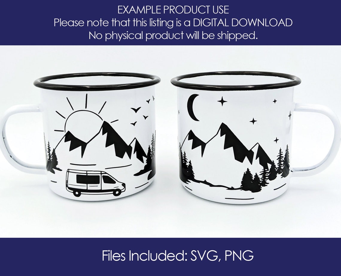 Camper Van SVG Cut File White Van Van Life Camping Van | Etsy