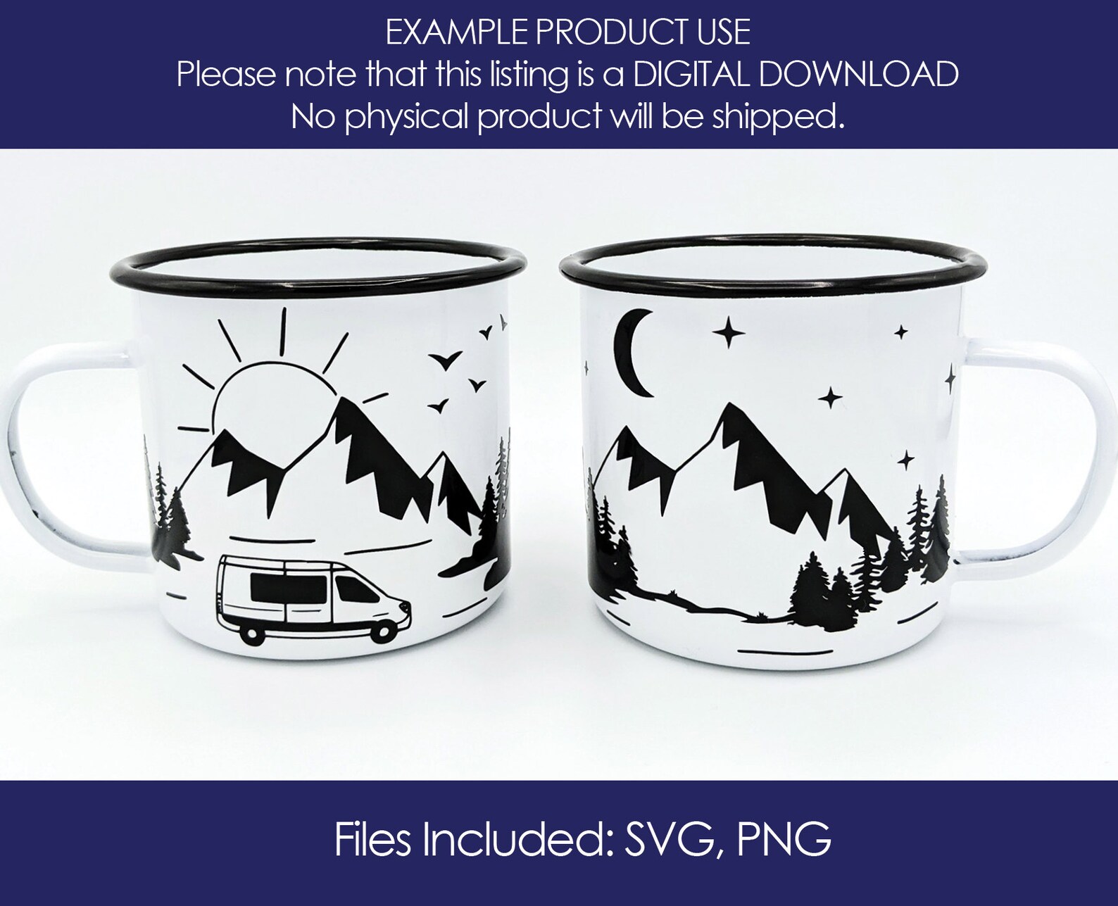 Camper Van SVG Cut File White Van Van Life Camping Van | Etsy