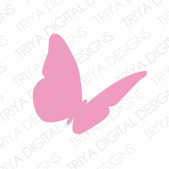 Pink Butterfly Outline SVG Cut File Butterfly Silhouette | Etsy