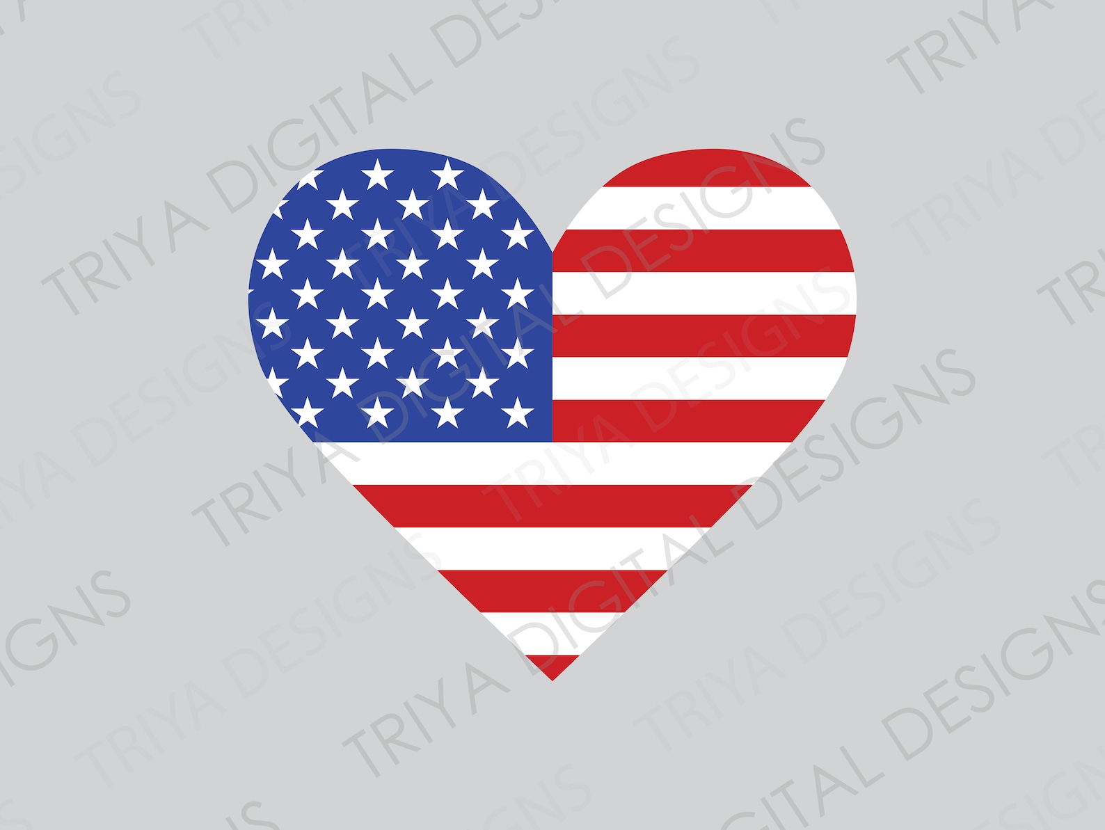 American Flag Heart SVG Cut File US Flag PNG Red White and - Etsy