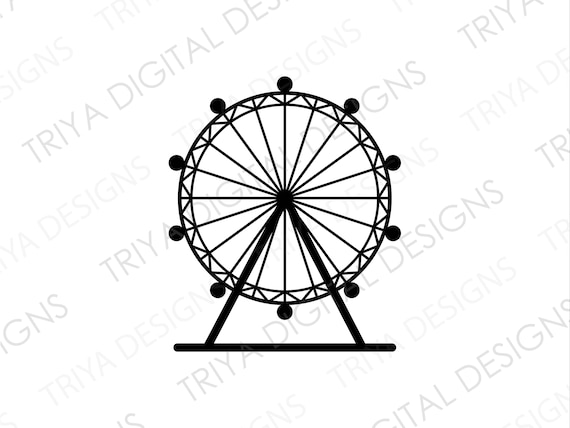 Ferris Wheel SVG Cut File Fair Ferris Wheel Ride Theme - Etsy