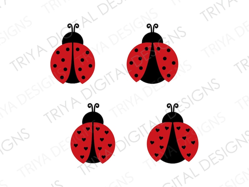 Ladybug SVG Cut Files Lady Bug Clip Art Cricut File | Etsy