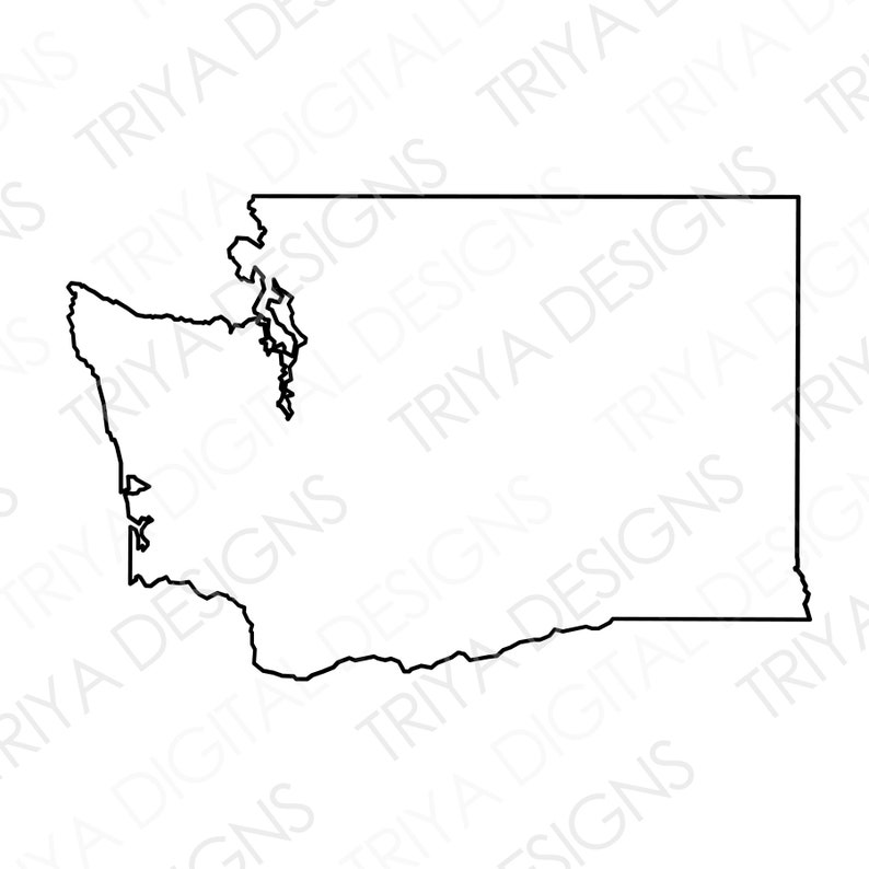 Washington SVG Bundle Washington Outline With Text State - Etsy