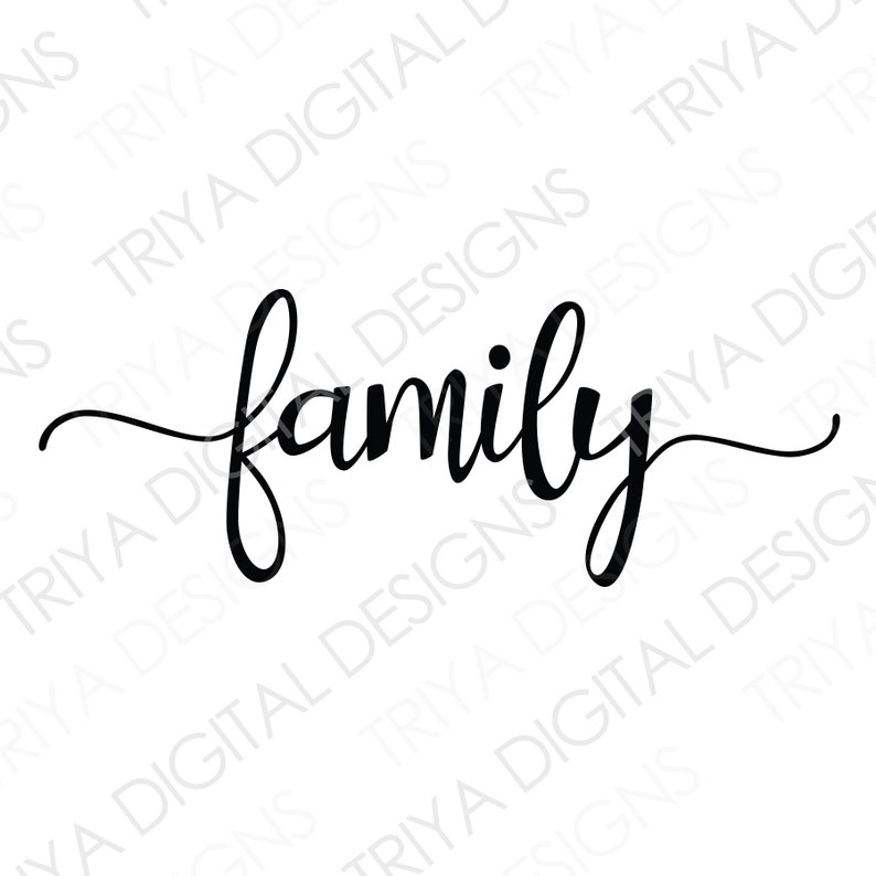 Family SVG Family Hand Lettering Digital DOWNLOAD Family | Etsy