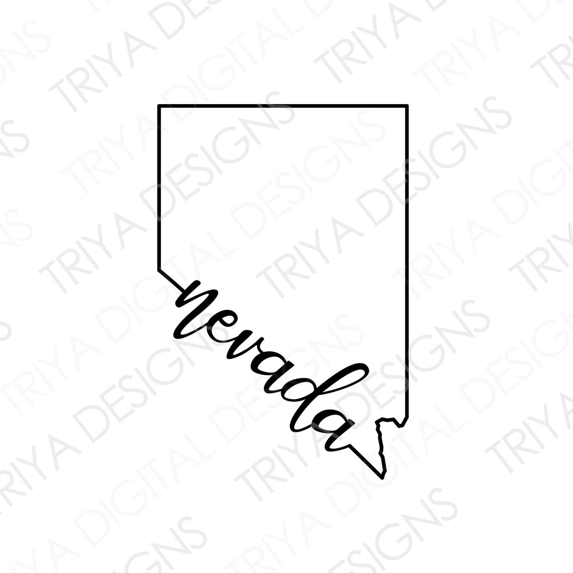 Nevada SVG Bundle Nevada Outline With Text Cut File State | Etsy