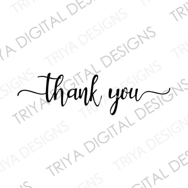 Thank You Text Font - Etsy