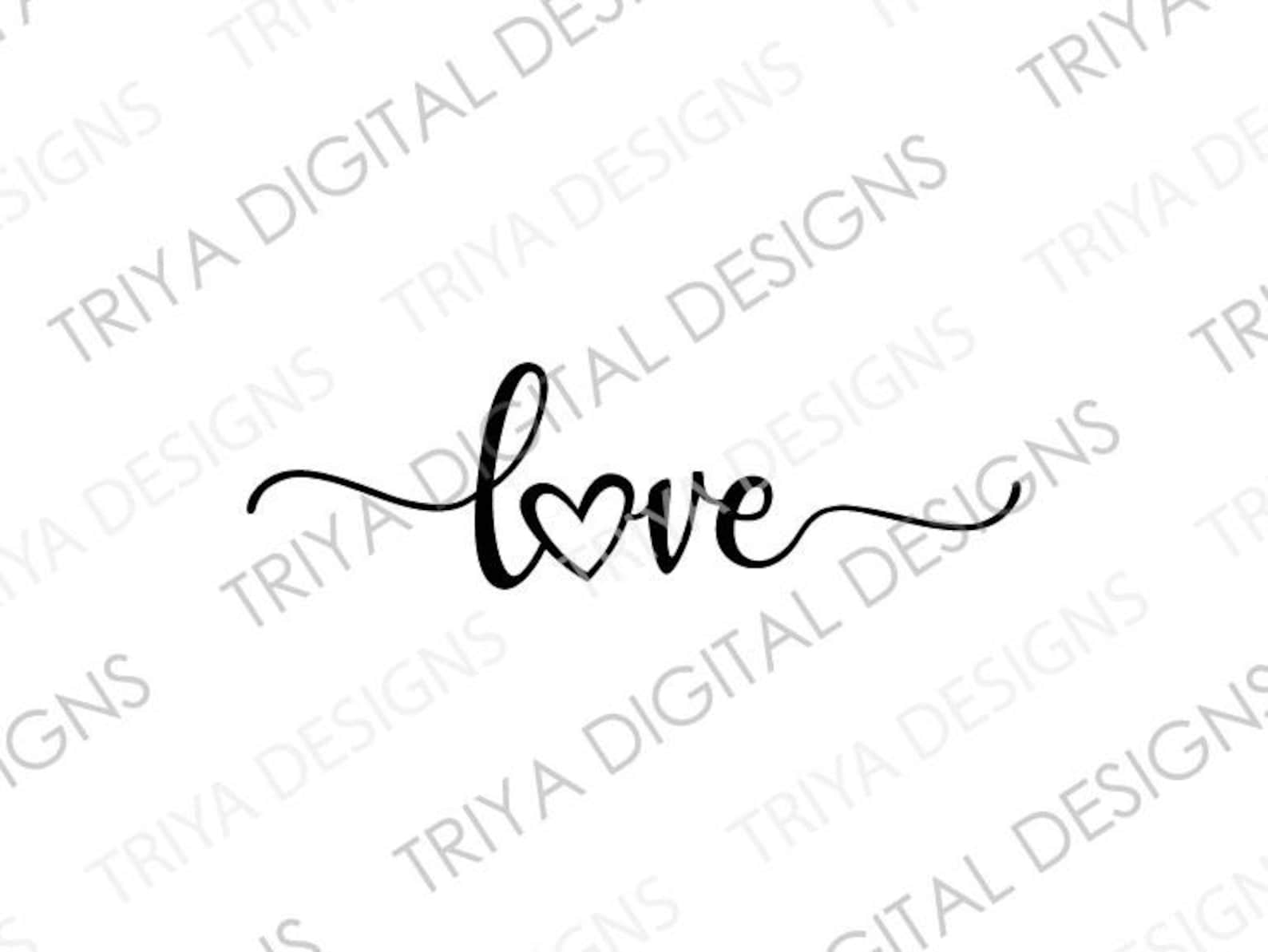 Love With Heart SVG | Love, Wedding SVG Cut Files | Valentine's Day ...