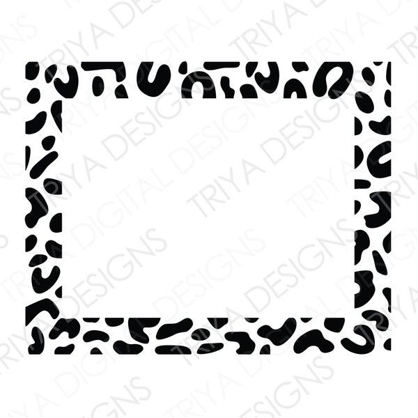 Leopard Print Frame Svg - Etsy