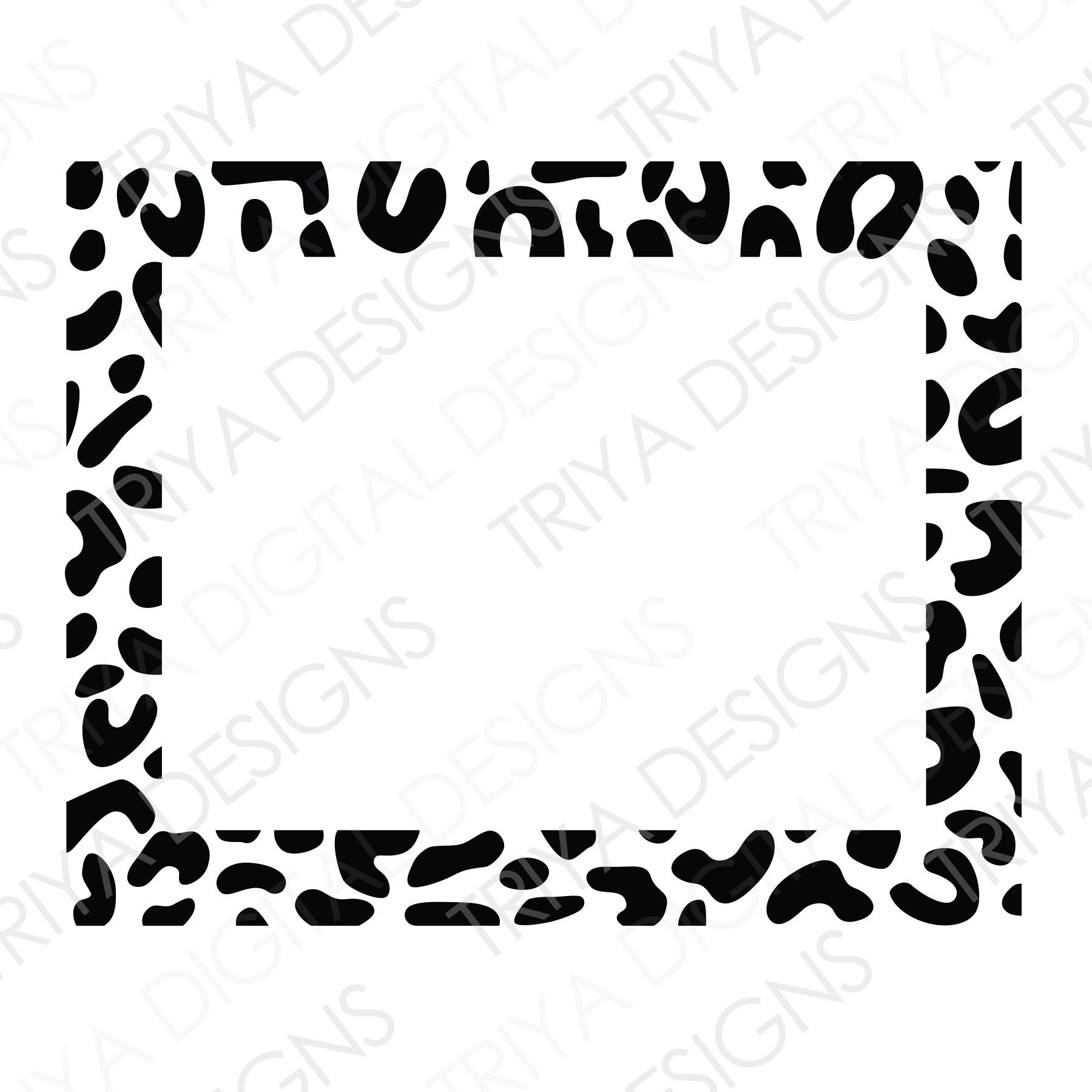 Blank Cheetah Print Border