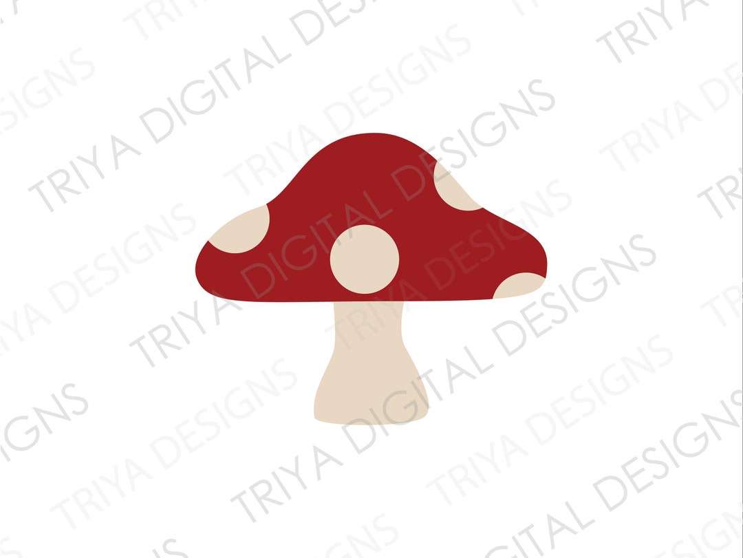 Mushroom SVG Cut File Mushroom Cute Clipart PNG Red Spotted Mush Room ...