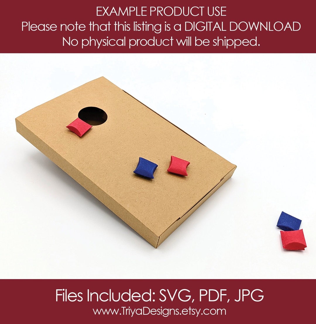 DIY Desktop Corn Hole Board Cutout SVG File Printable Pdf, Jpg Instant ...
