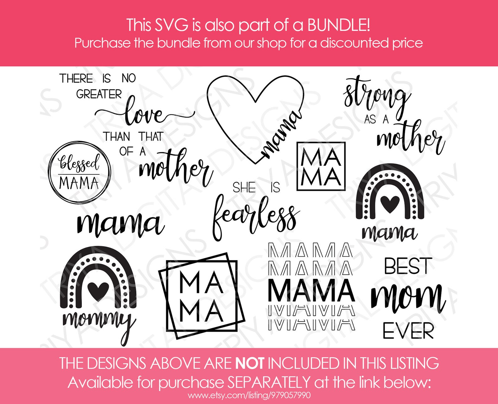 Mama With Square Frame Outline SVG | Mama Square, Mom, Mother's Day SVG ...