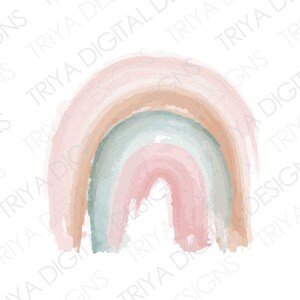 Abstract Boho Pastel Rainbow Digital Print Boho Rainbow Wall Decor ...