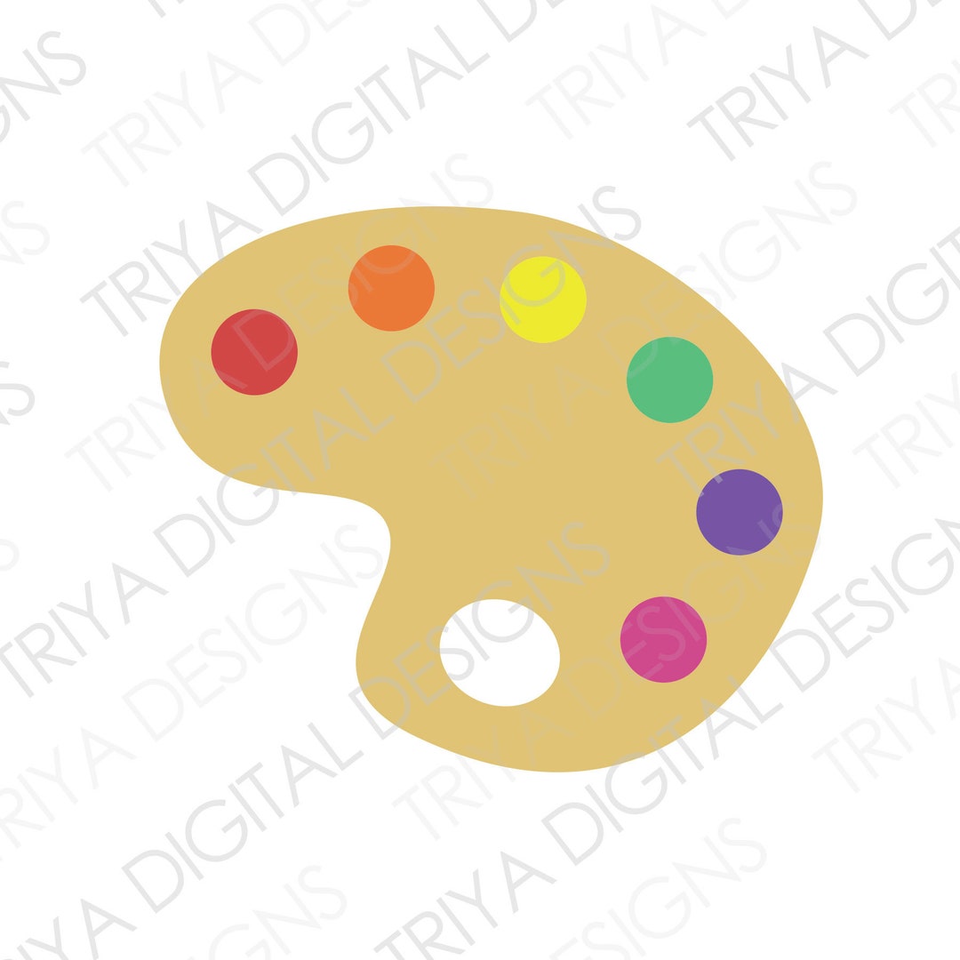 Paint Palette SVG Cut File | Artist Paint Pallette PNG, Painter ...