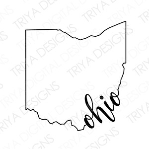 State Outline With Custom Text SVG | Hand Lettered Cursive Text ...
