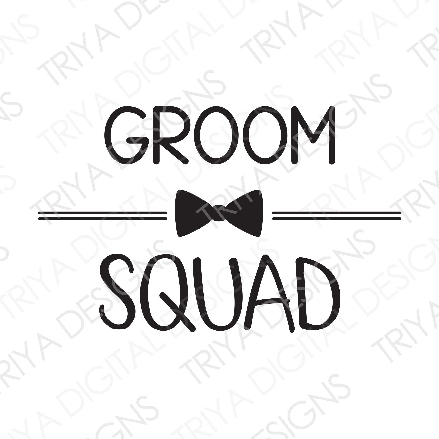 Groom Squad PNG Groomsman Suit and Bow Tie SVG Cut File | Etsy