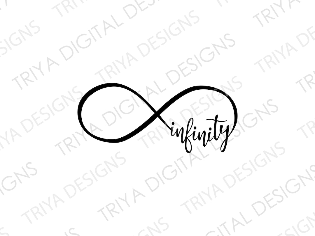 Infinity Symbol With Text SVG | Hand Lettered Cursive Text | Digital ...
