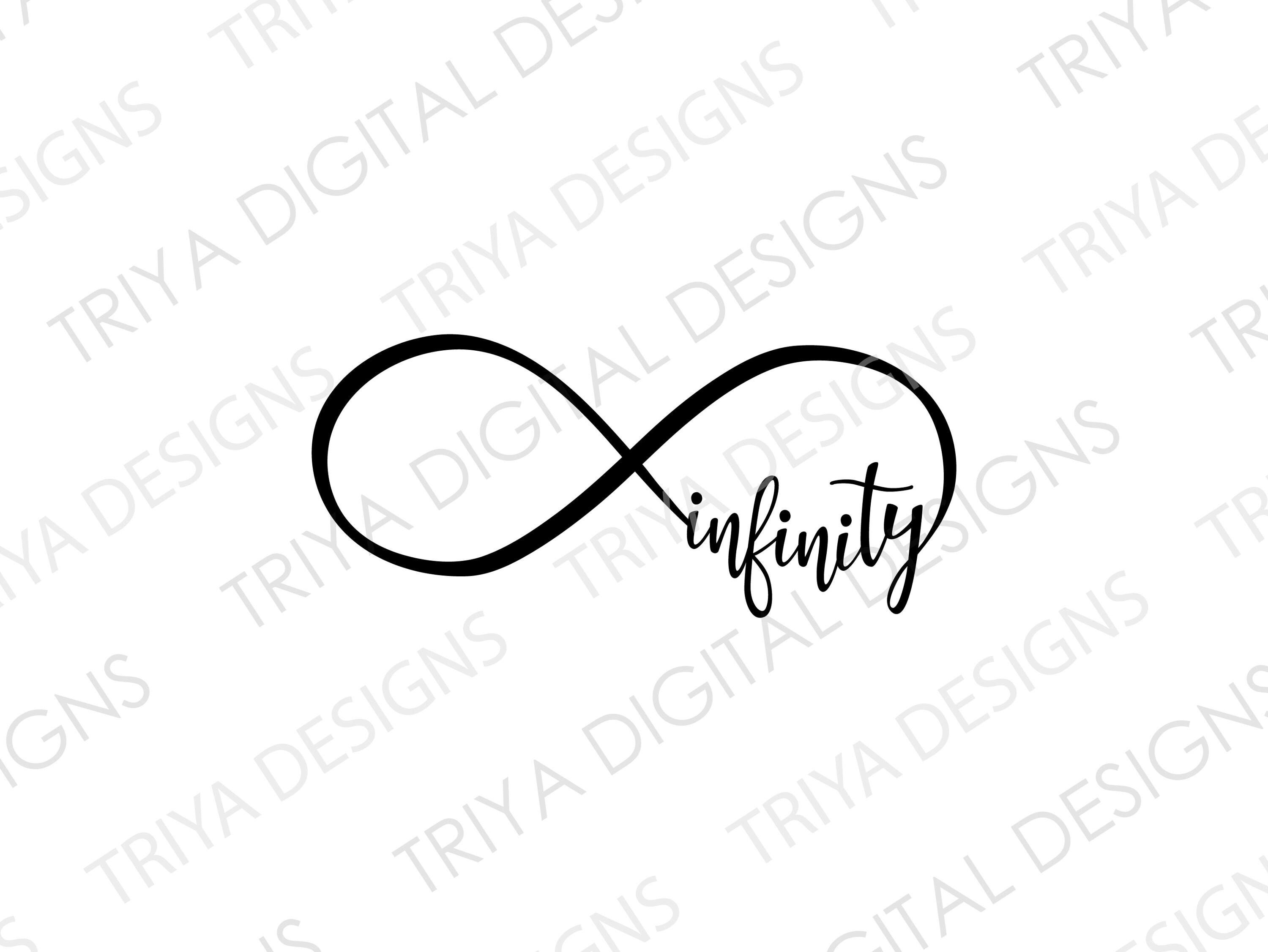 Infinity Symbol With Text SVG | Hand Lettered Cursive Text | Digital ...