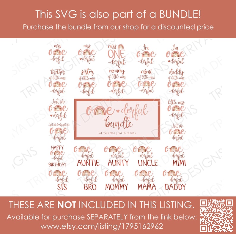 Mommy of Little Miss One -derful With Boho Rainbow SVG Cut File ...