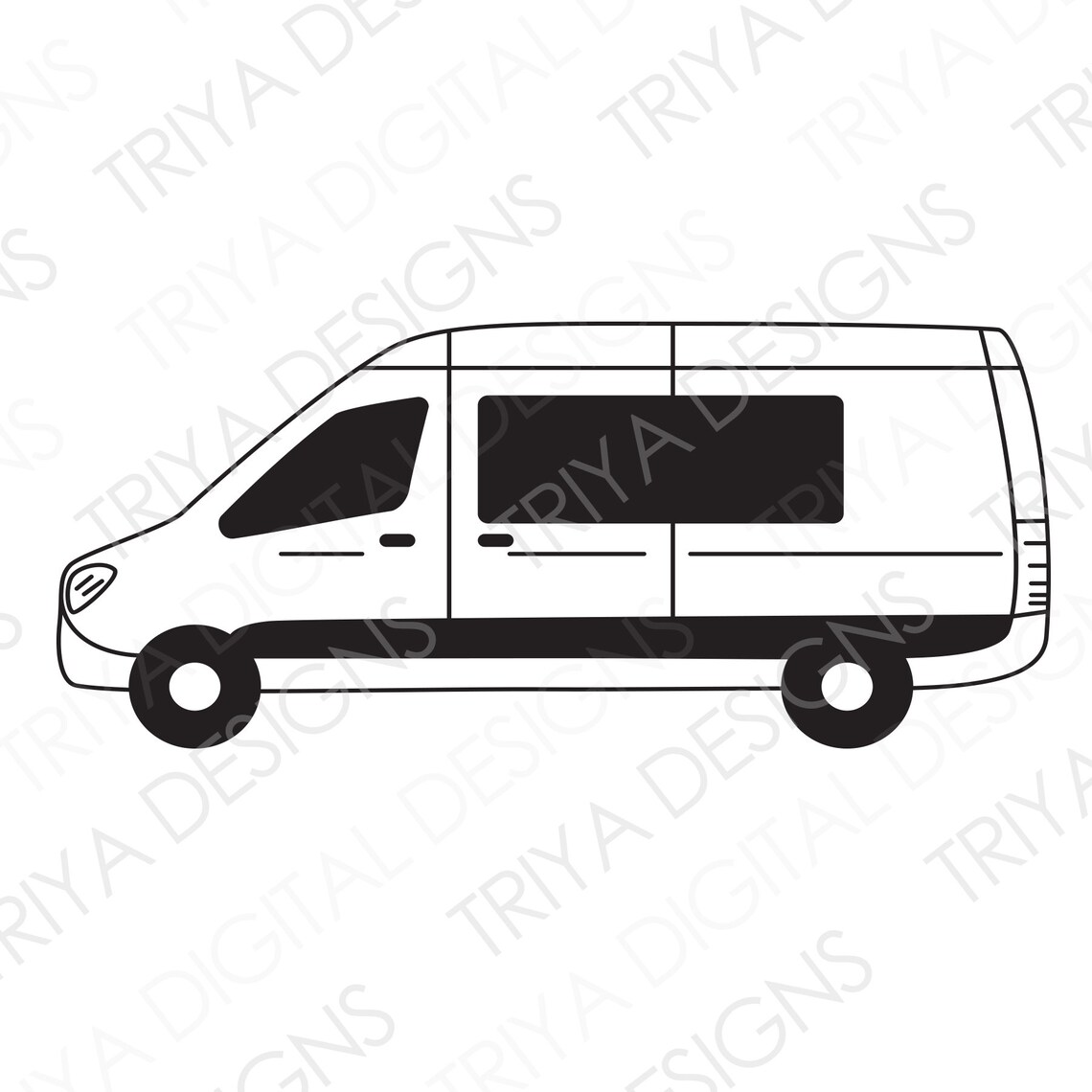 Camper Van SVG Cut File White Van Van Life Camping Van | Etsy