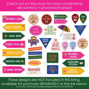 DIY Desi Celebration Photobooth Props PDF Print File | Indian Decor ...