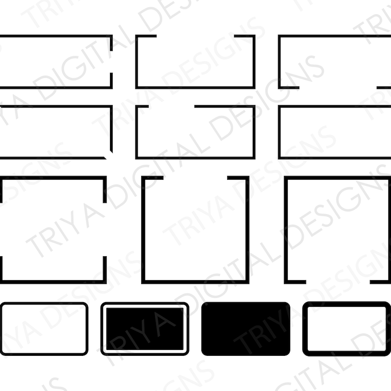 Rectangle Frame Svg - Etsy