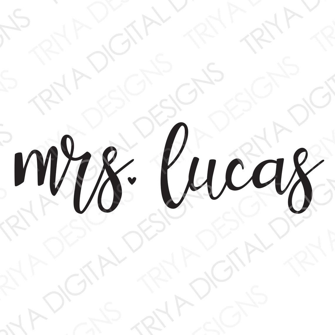 Mrs. Custom Last Name SVG Png Jpg Hand Lettered Cursive - Etsy