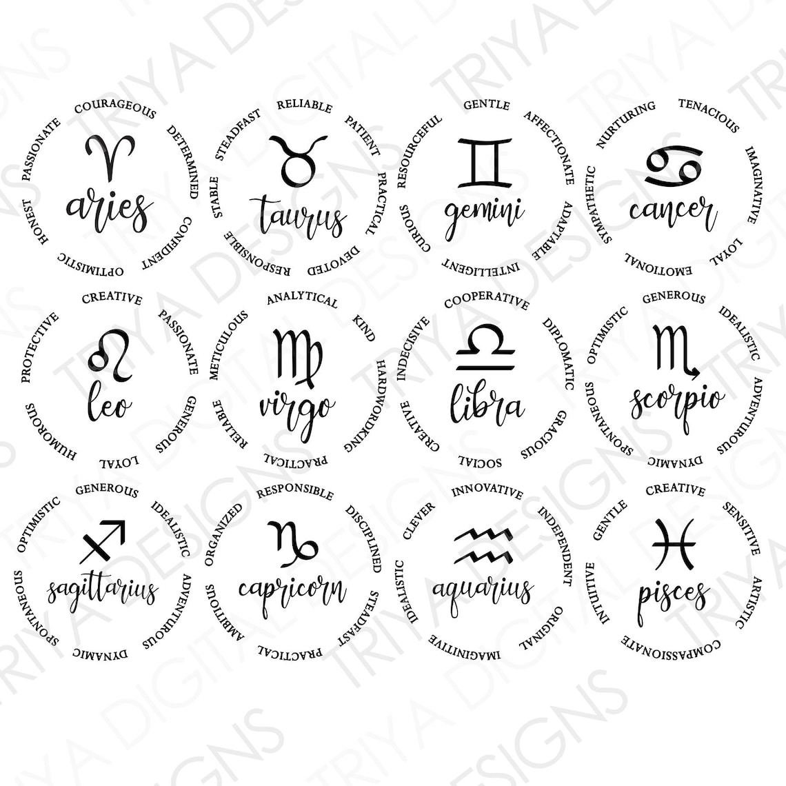 Astrology Sun Sign Personality Traits Zodiac Star Signs
