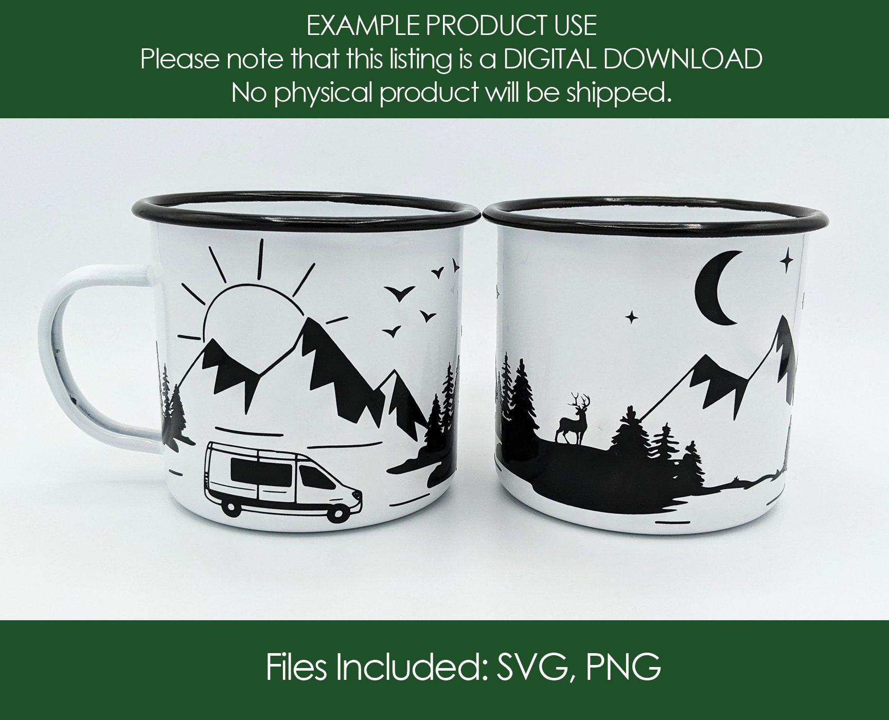 Camper Van SVG Cut File White Van Van Life Camping Van | Etsy