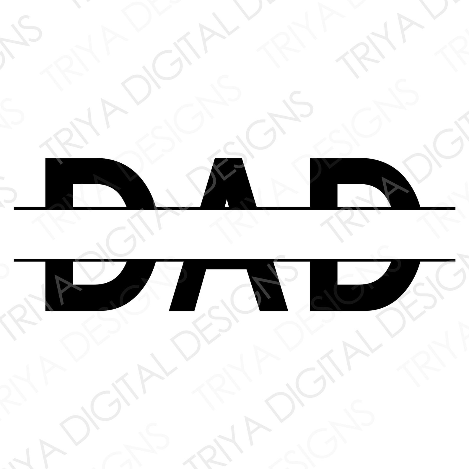 DAD Frame SVG & PNG | Dad Split Name Frame for Words | Digital Download ...