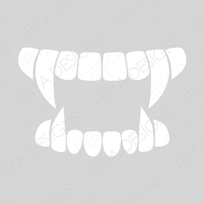 Vampire Teeth SVG Cut File | PNG Printable File | Vampire Fangs for ...