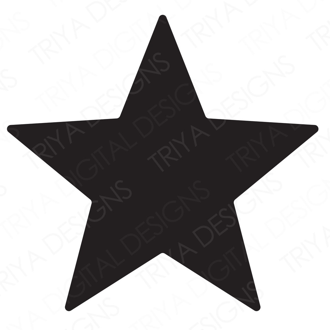 Star SVG Cut File Rounded Star SVG Files Instant Digital - Etsy