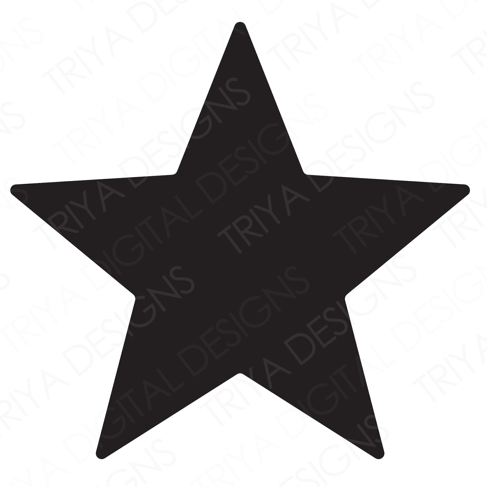 Star SVG Cut File Rounded Star SVG Files Instant Digital - Etsy