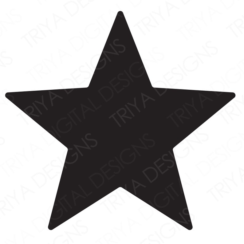 Star SVG Cut File Rounded Star SVG Files Instant Digital - Etsy