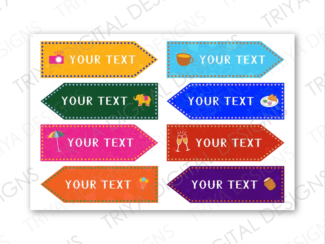 Editable Desi Directional Signs JPG File PRINTABLE Digital - Etsy