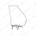State Outline With Custom Text SVG Hand Lettered Cursive Text Custom ...